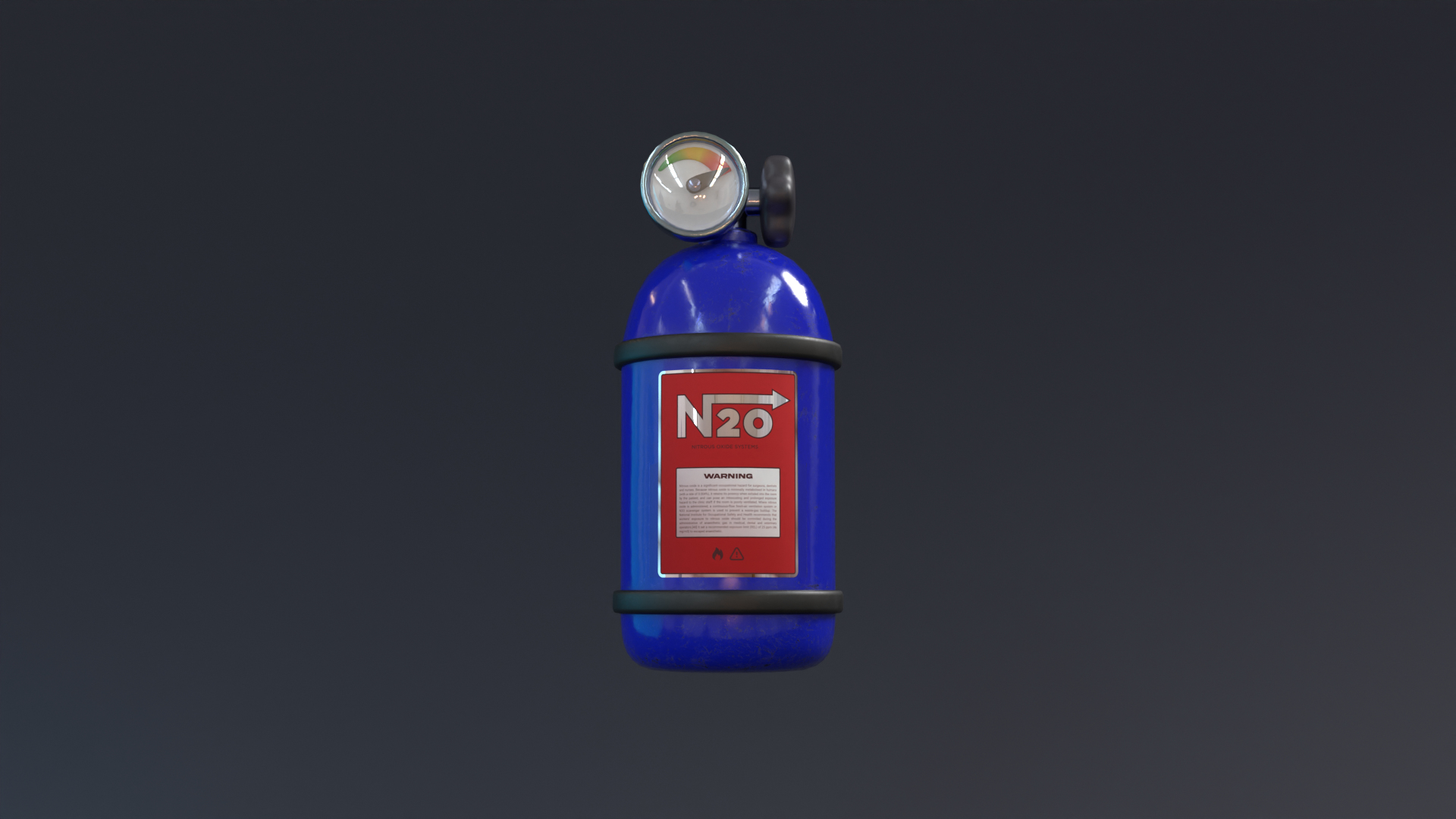 3D Realistic Nitrous Oxide NOS Canister 3D Model - Game-Ready ...