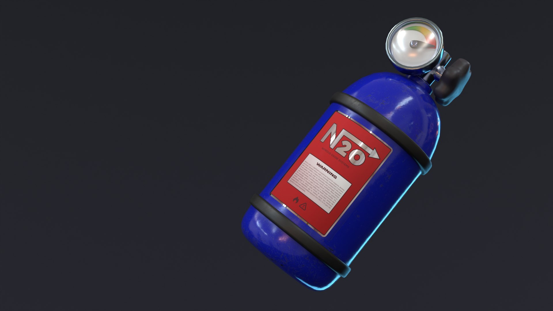 3D Realistic Nitrous Oxide NOS Canister 3D Model - Game-Ready ...