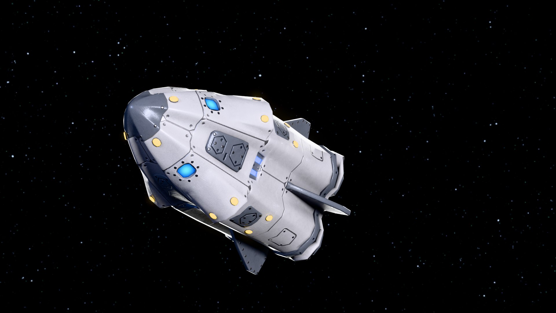 3D Model Stylized Sci-Fi Rocket - TurboSquid 2517578