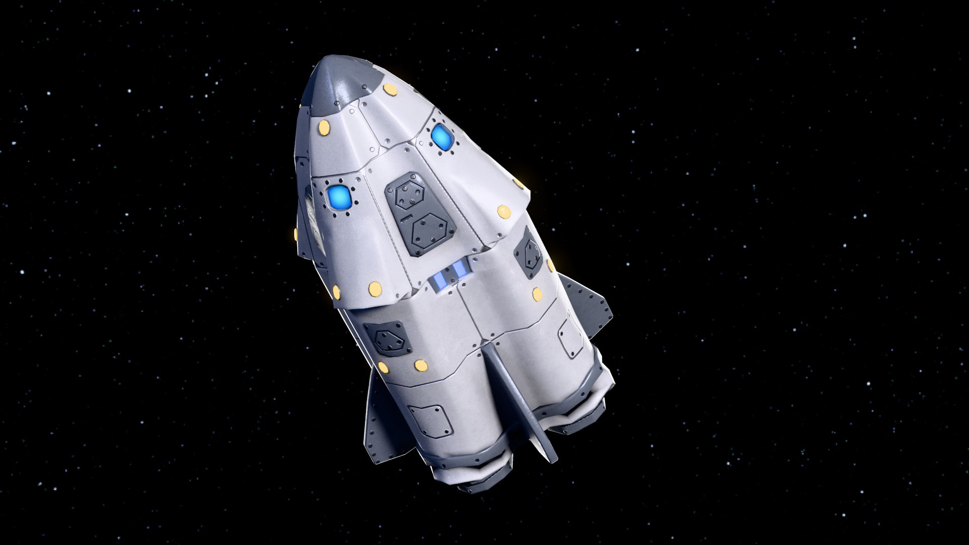 3D Model Stylized Sci-Fi Rocket - TurboSquid 2517578