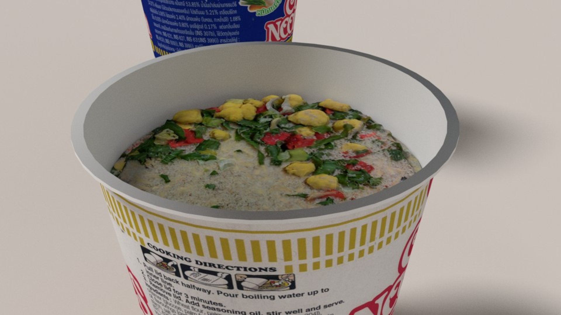 3d Nissin Instant Cup Noodles Model