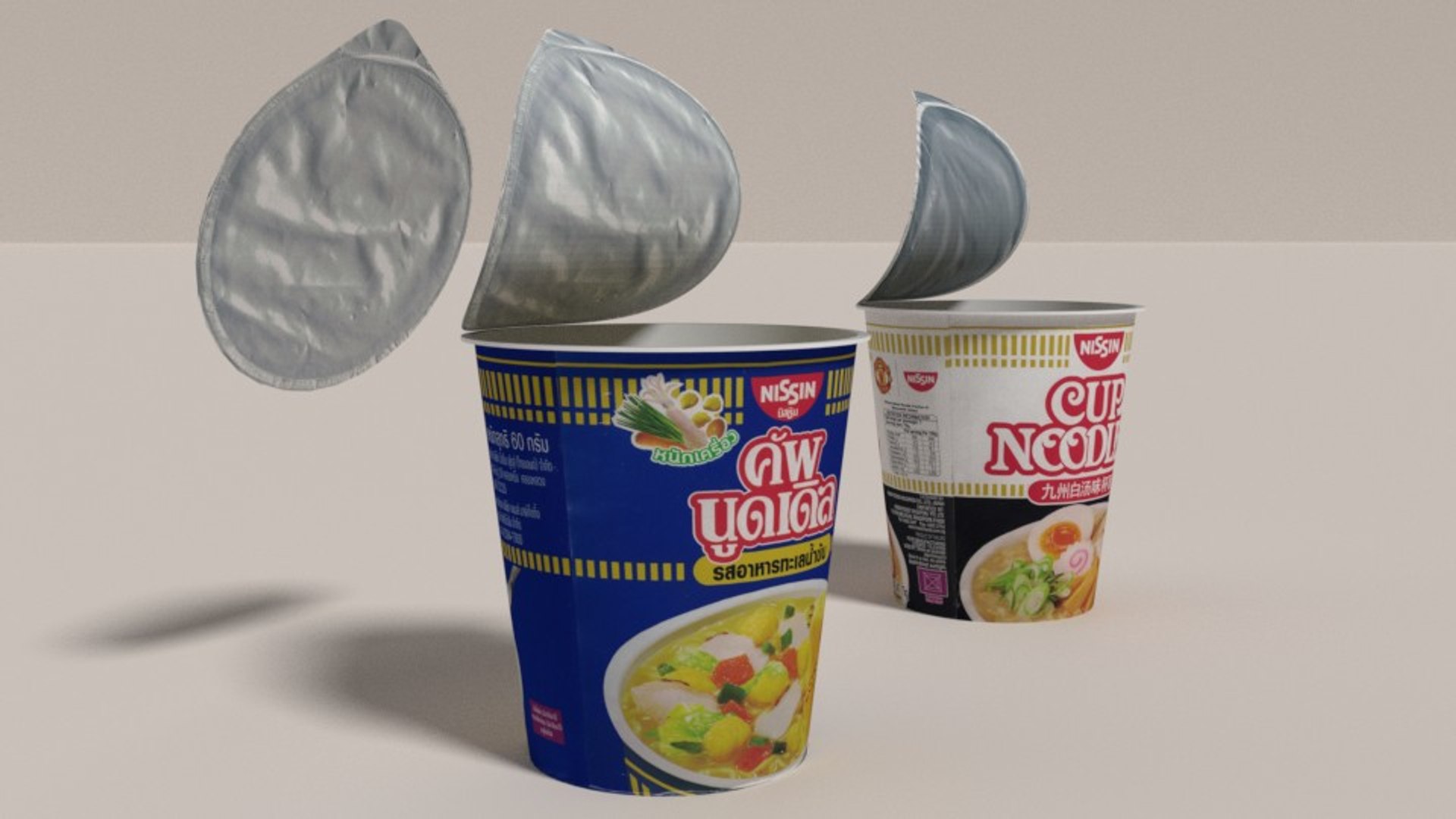 3d Nissin Instant Cup Noodles Model
