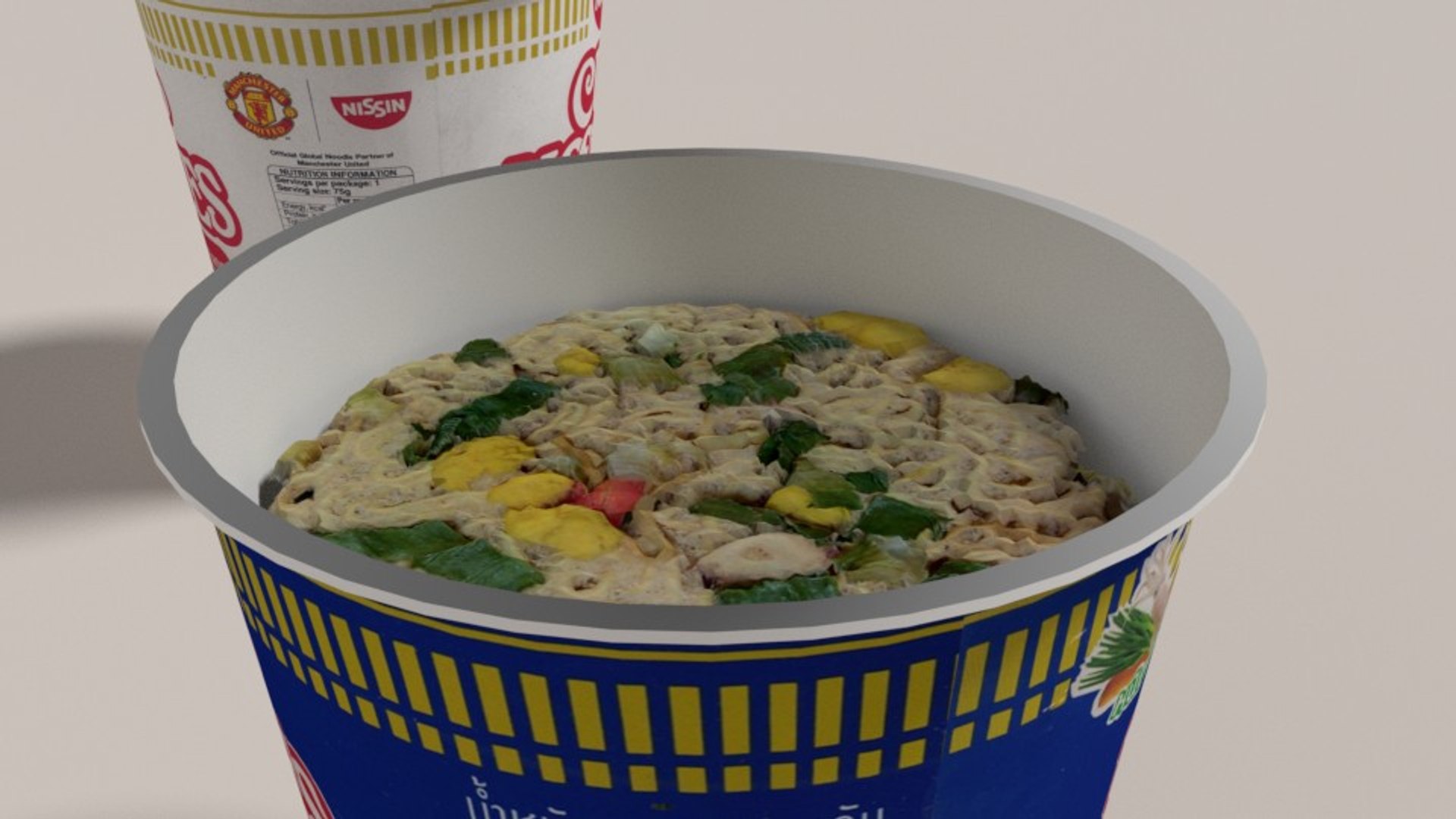 3d Nissin Instant Cup Noodles Model