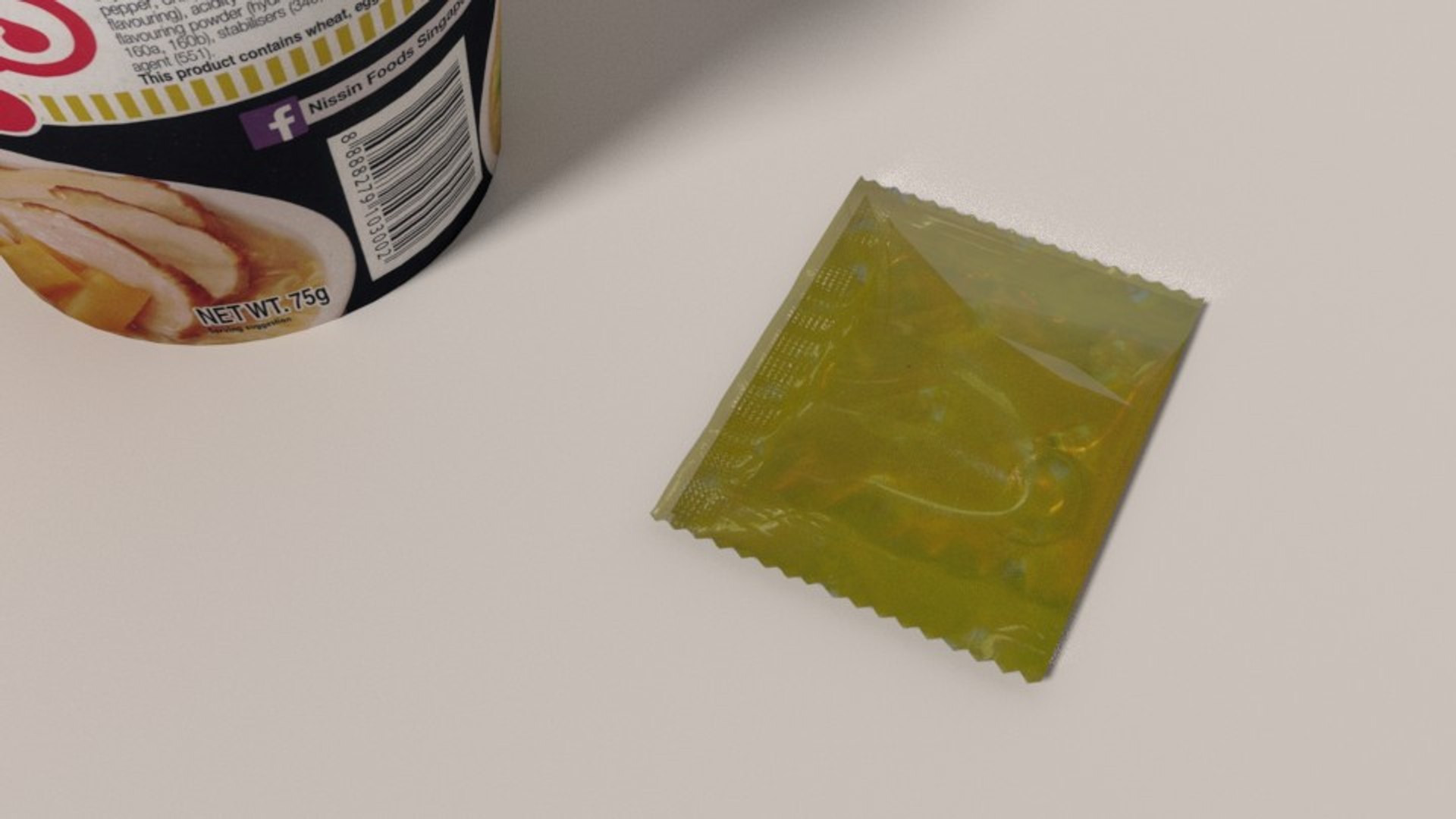 3d Nissin Instant Cup Noodles Model