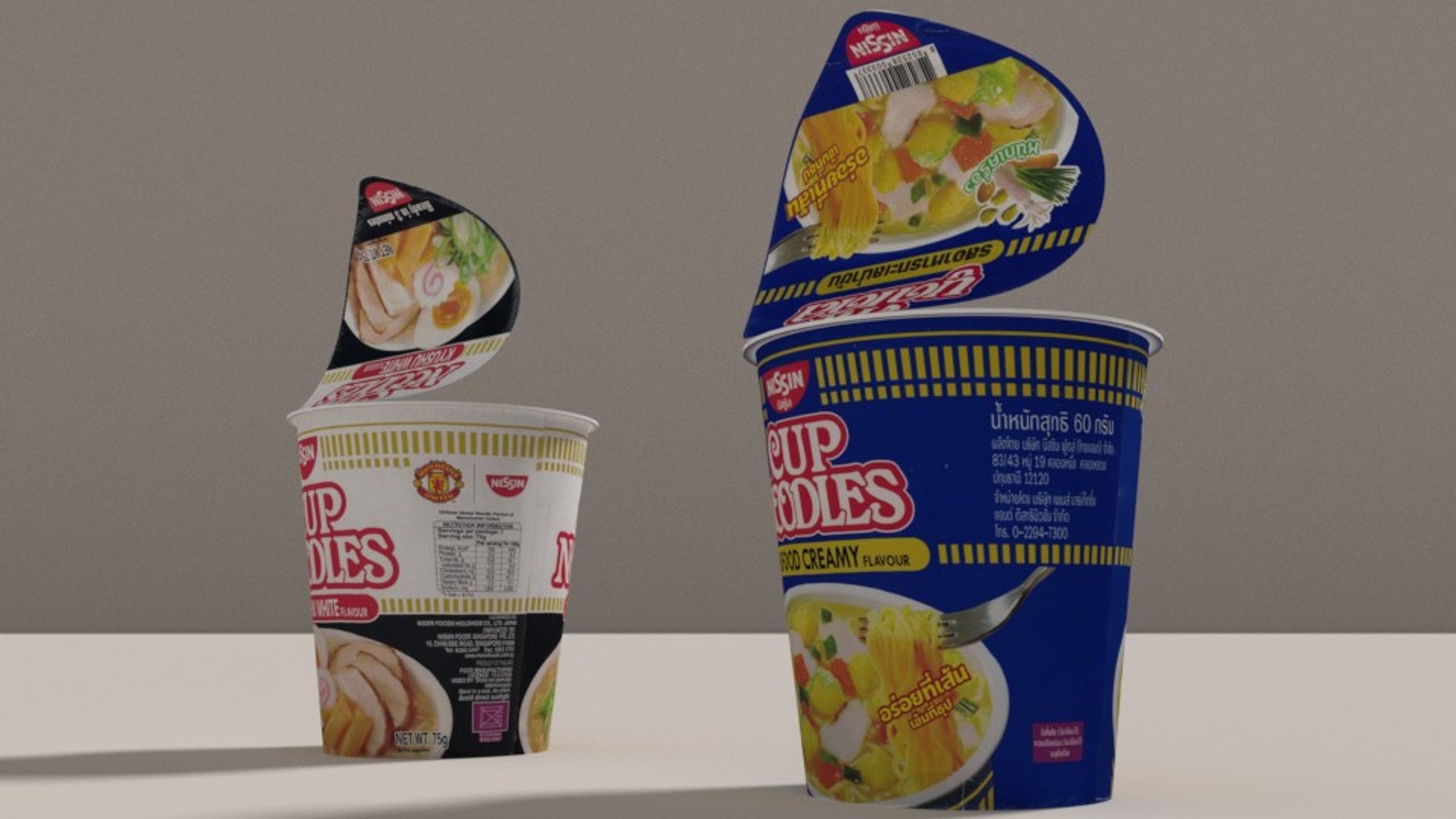3d Nissin Instant Cup Noodles Model