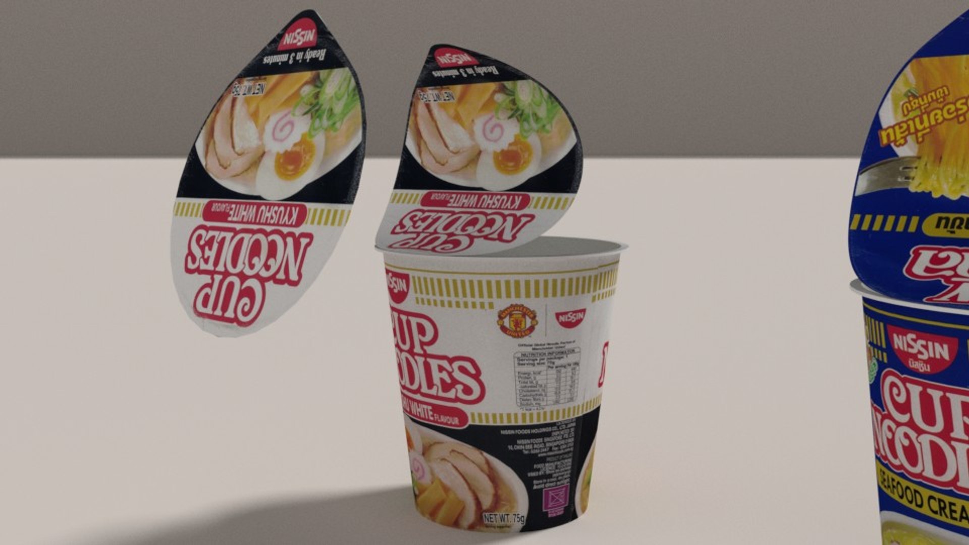 3d Nissin Instant Cup Noodles Model