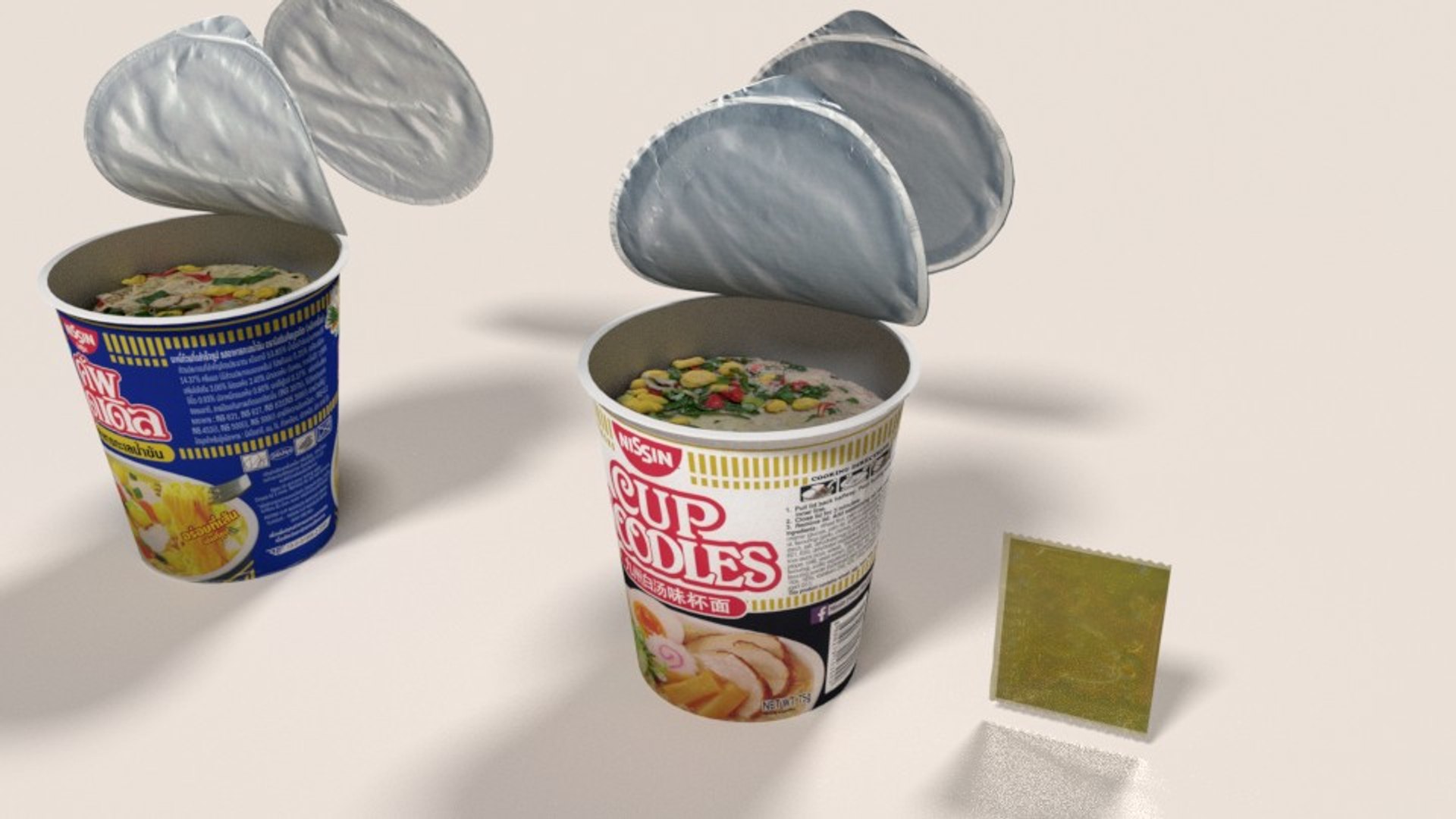3d Nissin Instant Cup Noodles Model