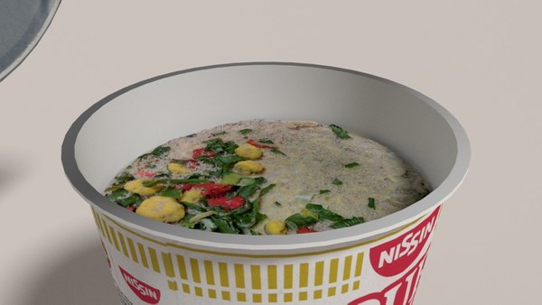 3d nissin instant cup noodles model