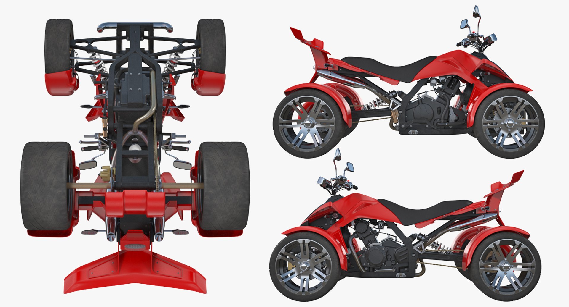 Quad bike spy racing 3D model - TurboSquid 1163457