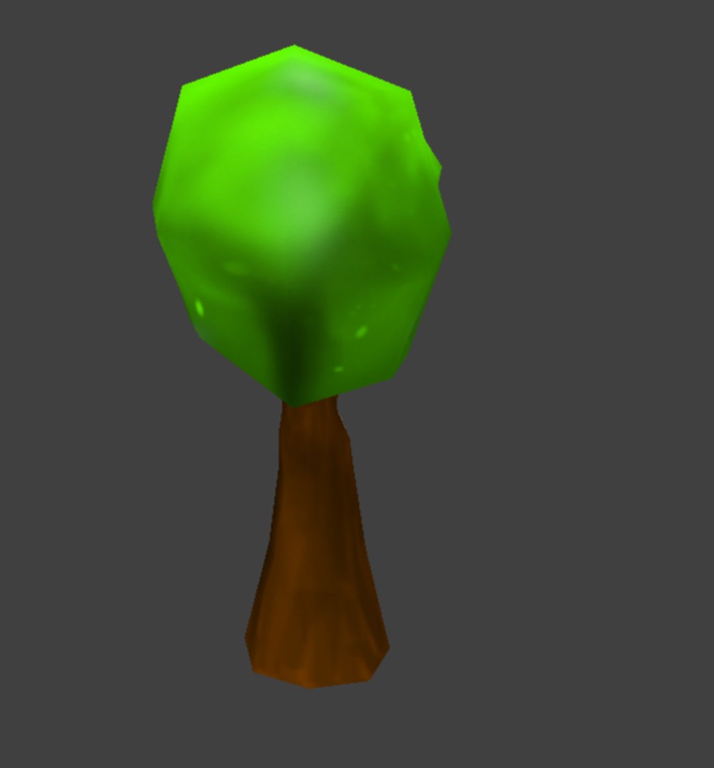 Free Cartoon Tree 3d Model