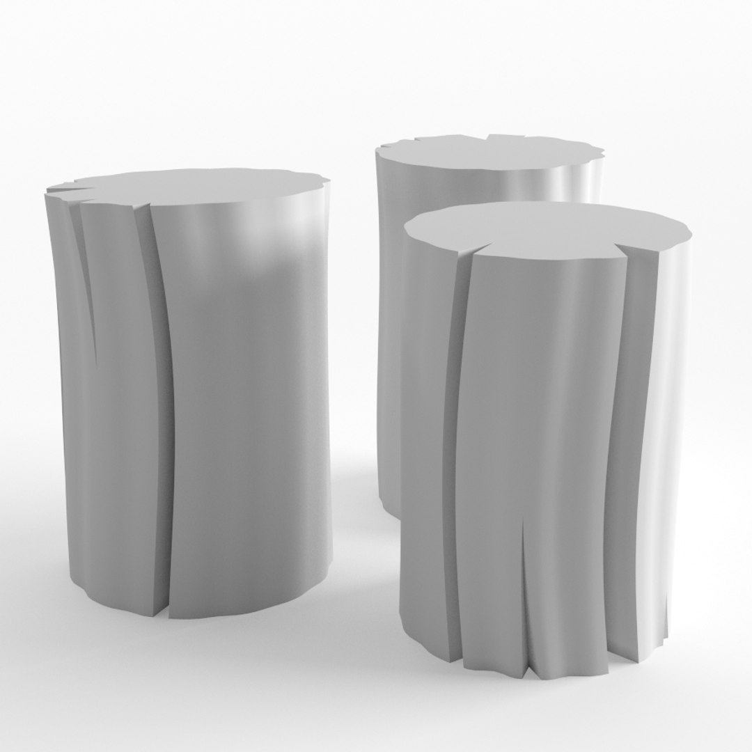 3D Wood Stub Tables Model - TurboSquid 1494411