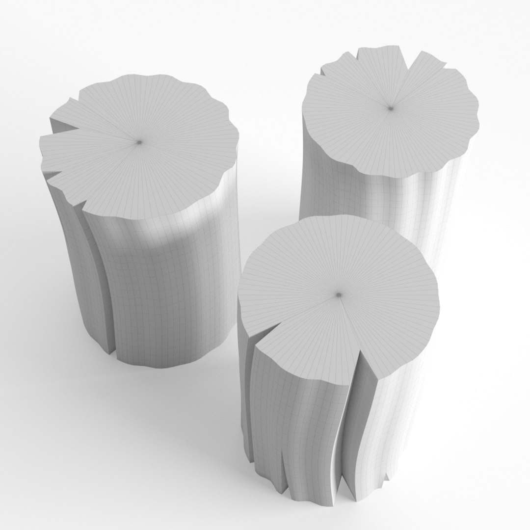3D Wood Stub Tables Model - TurboSquid 1494411