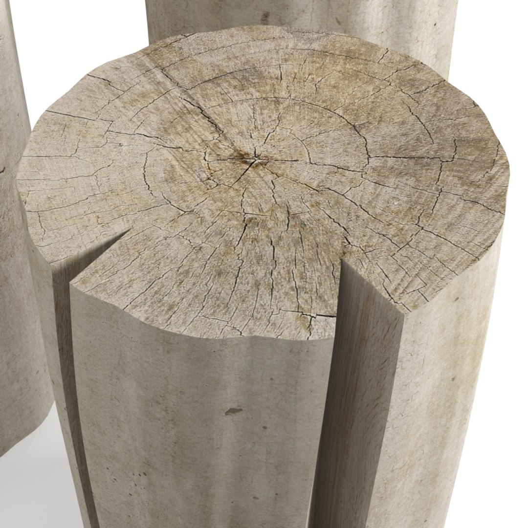 3D Wood Stub Tables Model - TurboSquid 1494411