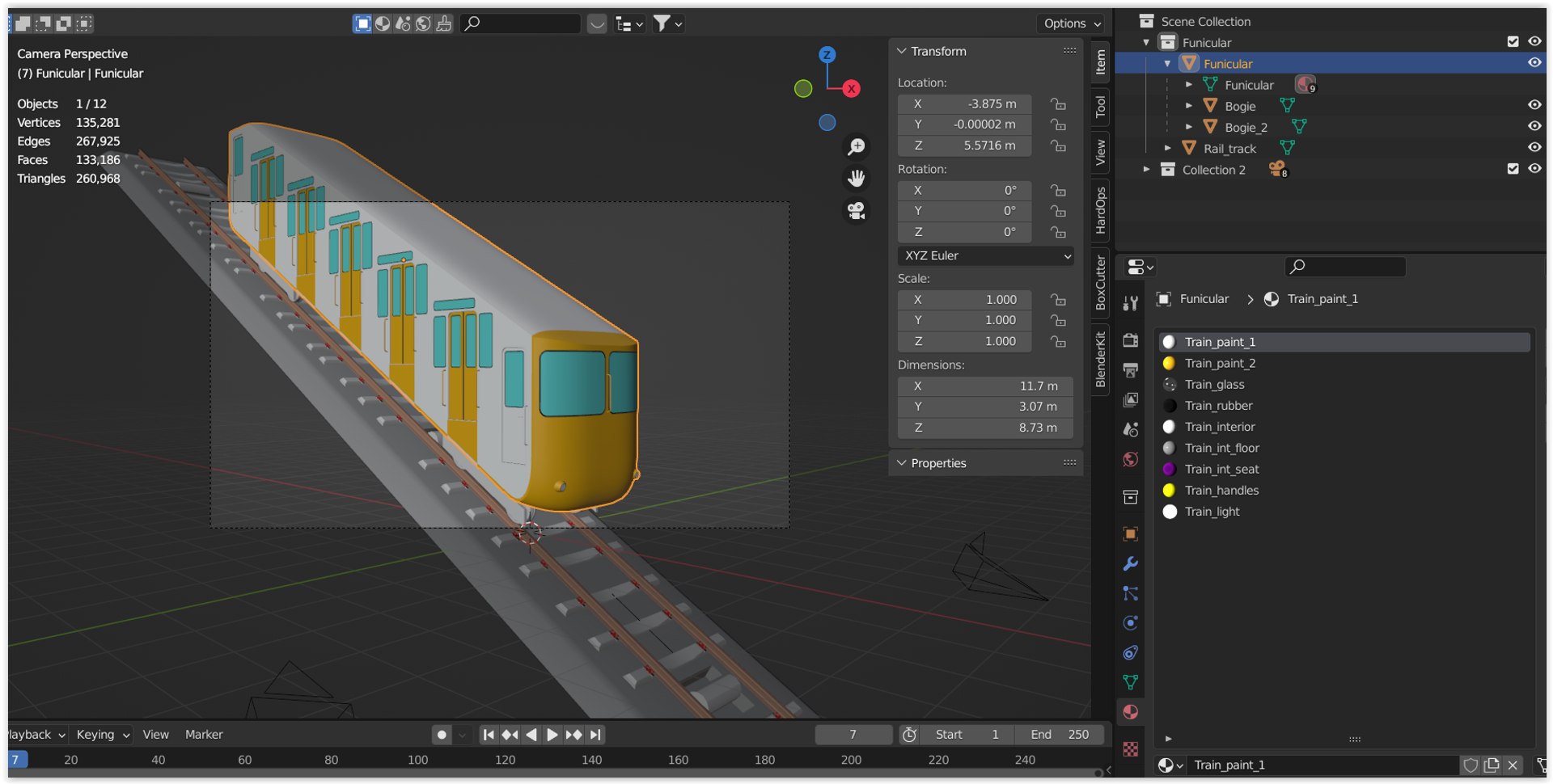 Vintage Funicular Model - TurboSquid 1909356