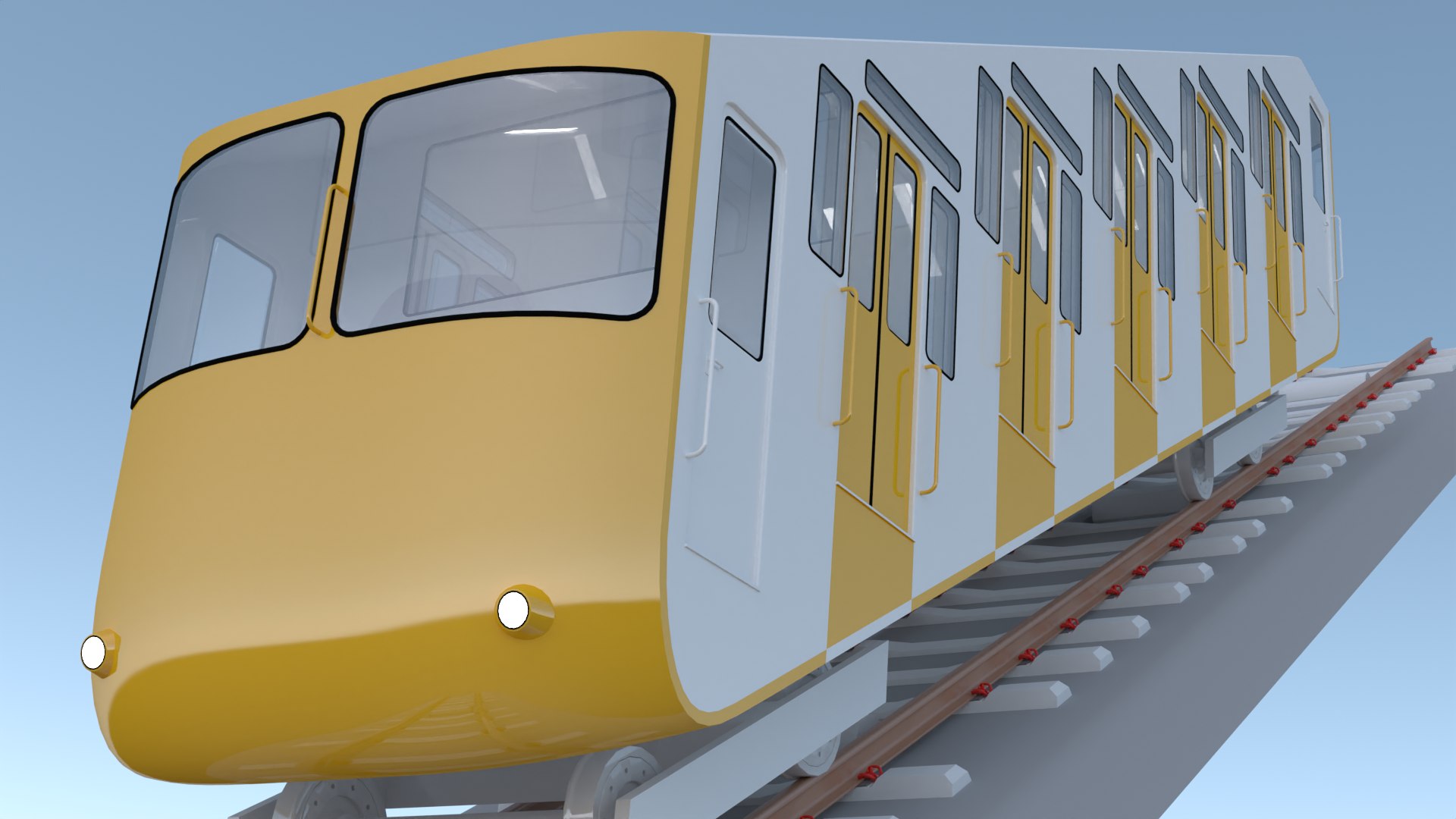 Vintage Funicular Model - TurboSquid 1909356