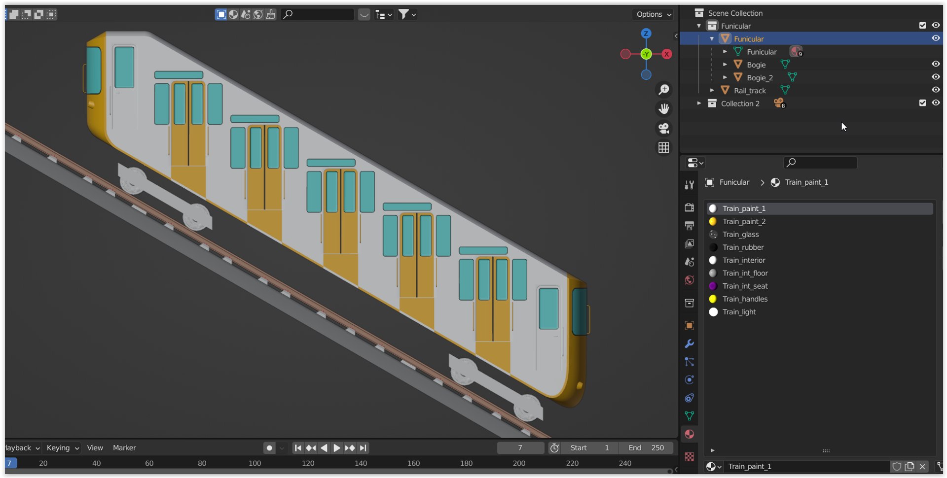 Vintage Funicular Model - TurboSquid 1909356