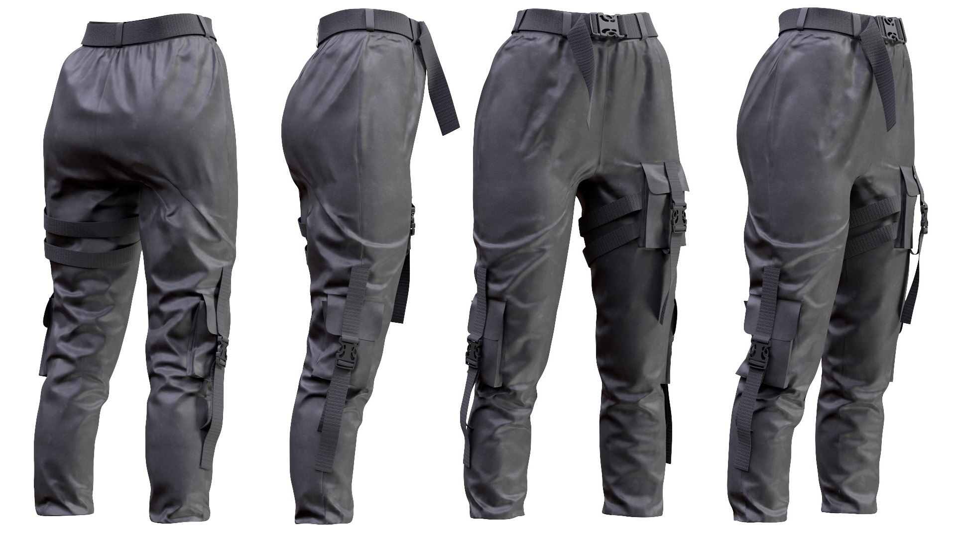 3D Womens Terrorist Pants - Middle - Low Poly - TurboSquid 1924142