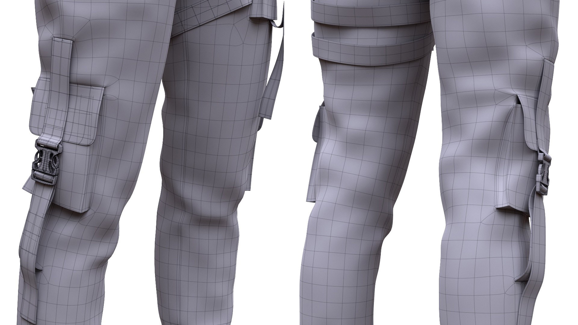 3D Womens Terrorist Pants - Middle - Low Poly - TurboSquid 1924142