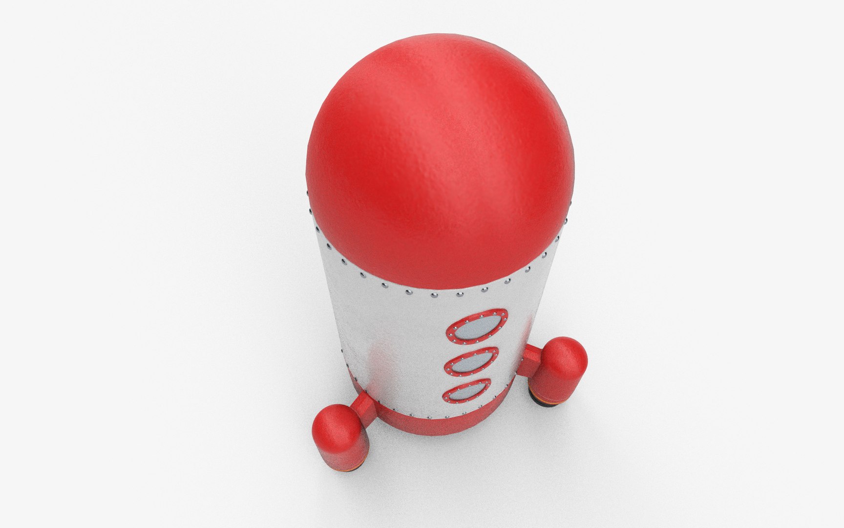 Realistic cartoon rocket 3D - TurboSquid 1602544