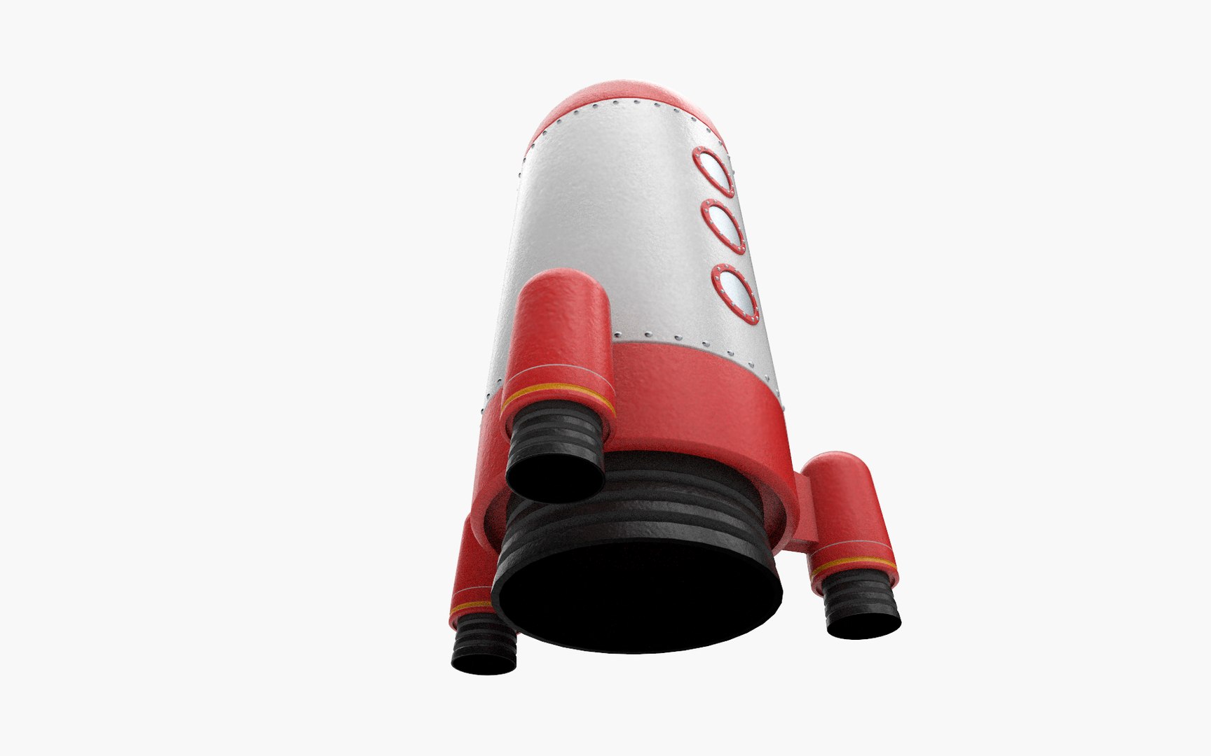 Realistic cartoon rocket 3D - TurboSquid 1602544
