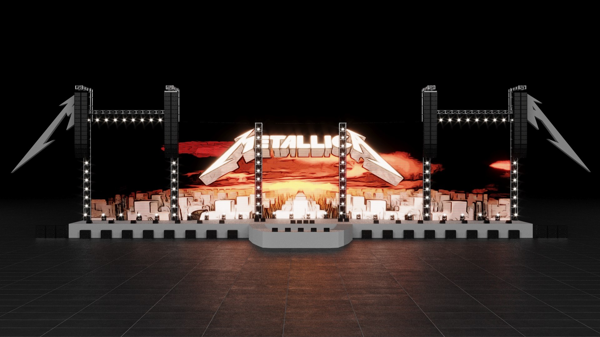 Metallica Slane Castle 2019 Concert Stage Model - TurboSquid 2183125