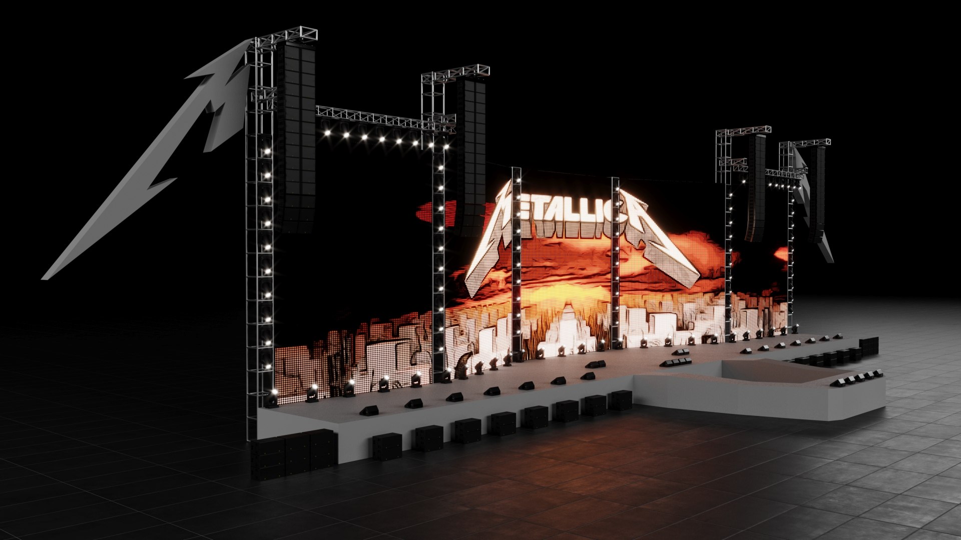 Metallica Slane Castle 2019 Concert Stage Model - TurboSquid 2183125