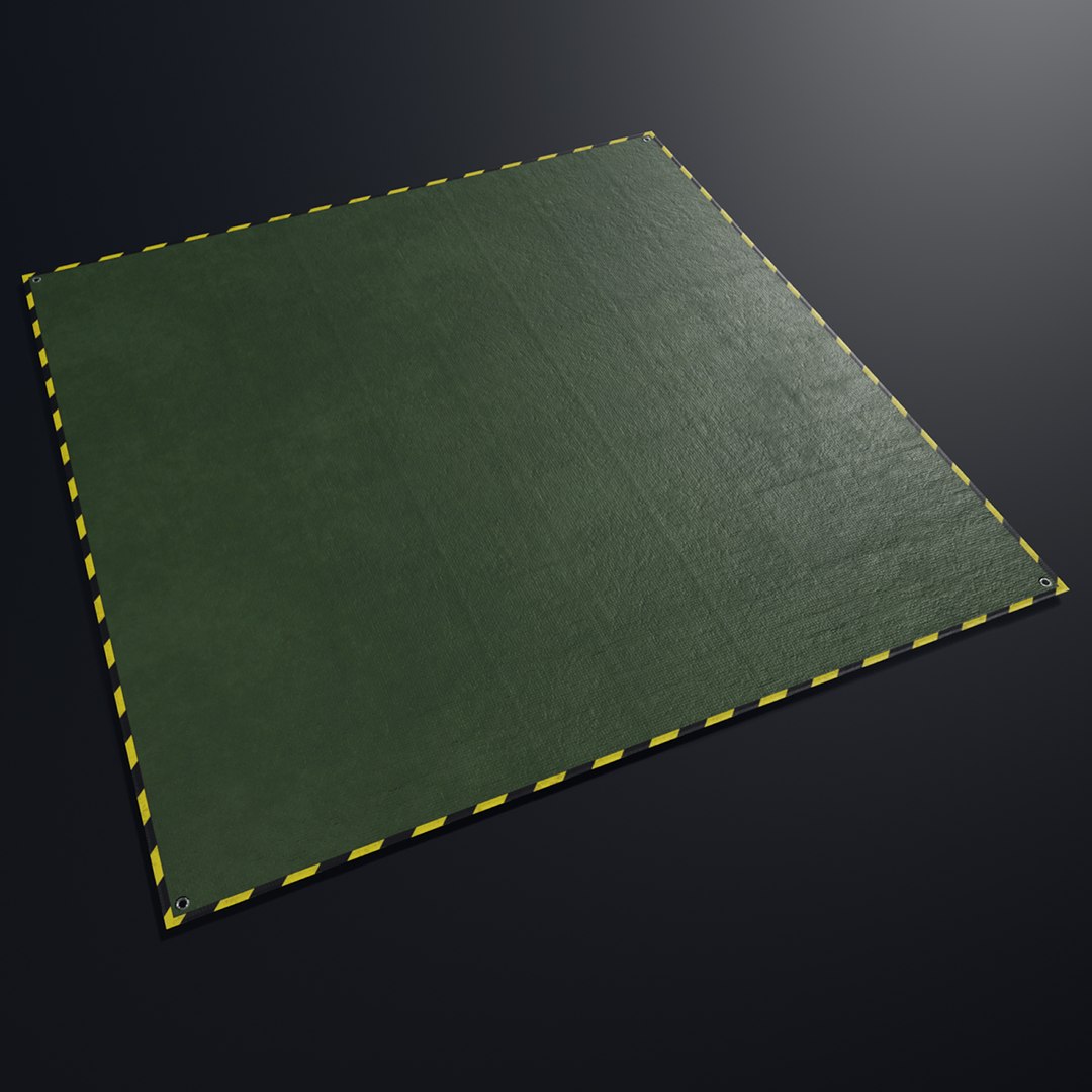 3D Tarp Green PBR - TurboSquid 1300419