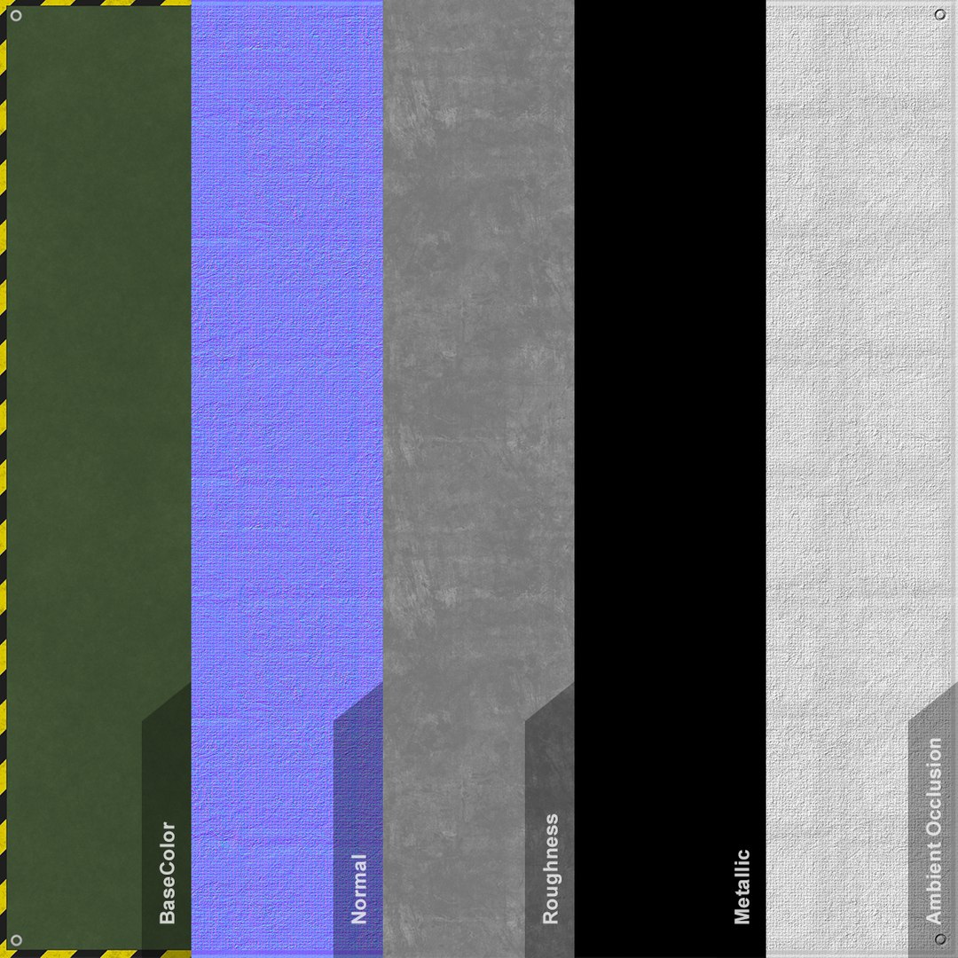 3D Tarp Green PBR - TurboSquid 1300419