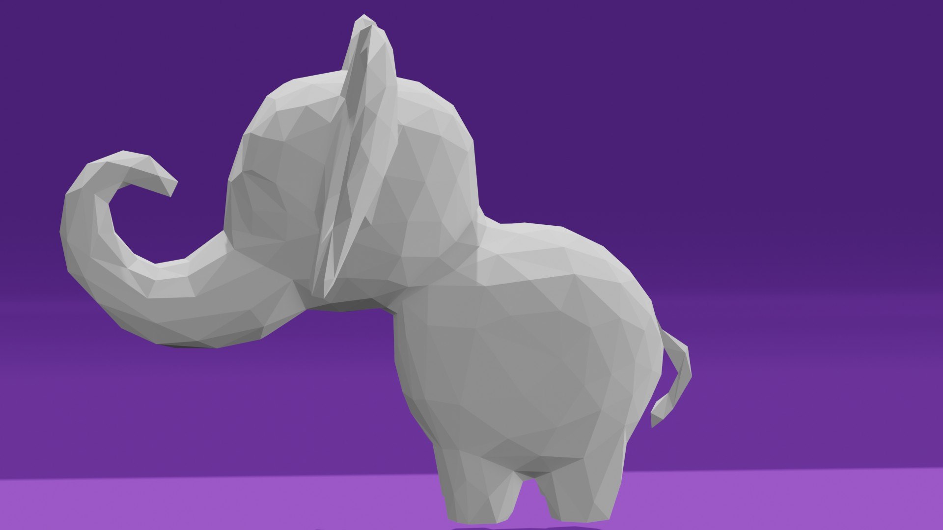 3D Low Poly Elephant - TurboSquid 2088267