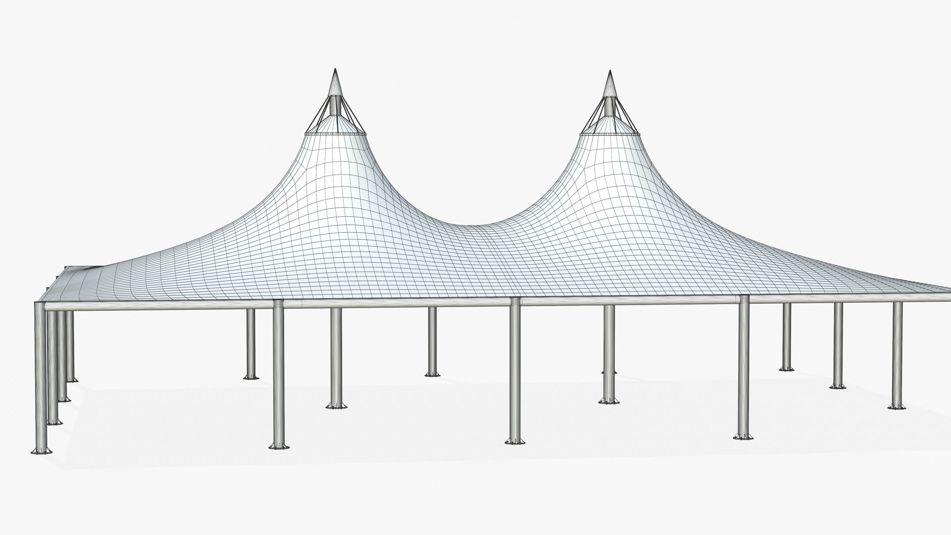 3D Tensile Structures Double Conic - TurboSquid 1847754