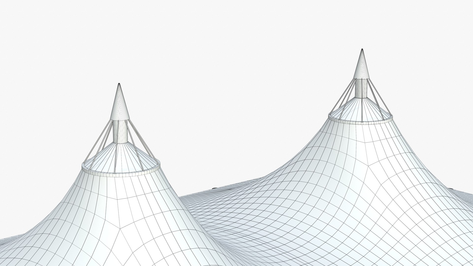 3D Tensile Structures Double Conic - TurboSquid 1847754