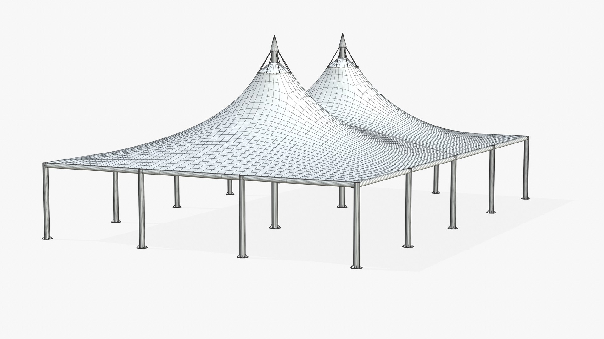 3D Tensile Structures Double Conic - TurboSquid 1847754