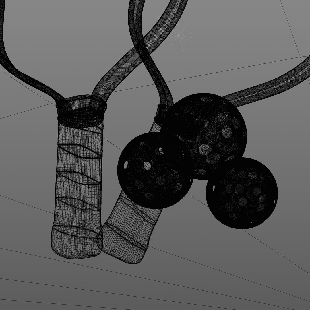 Pickleball Set Paddle Balls 3D Model - TurboSquid 2152026