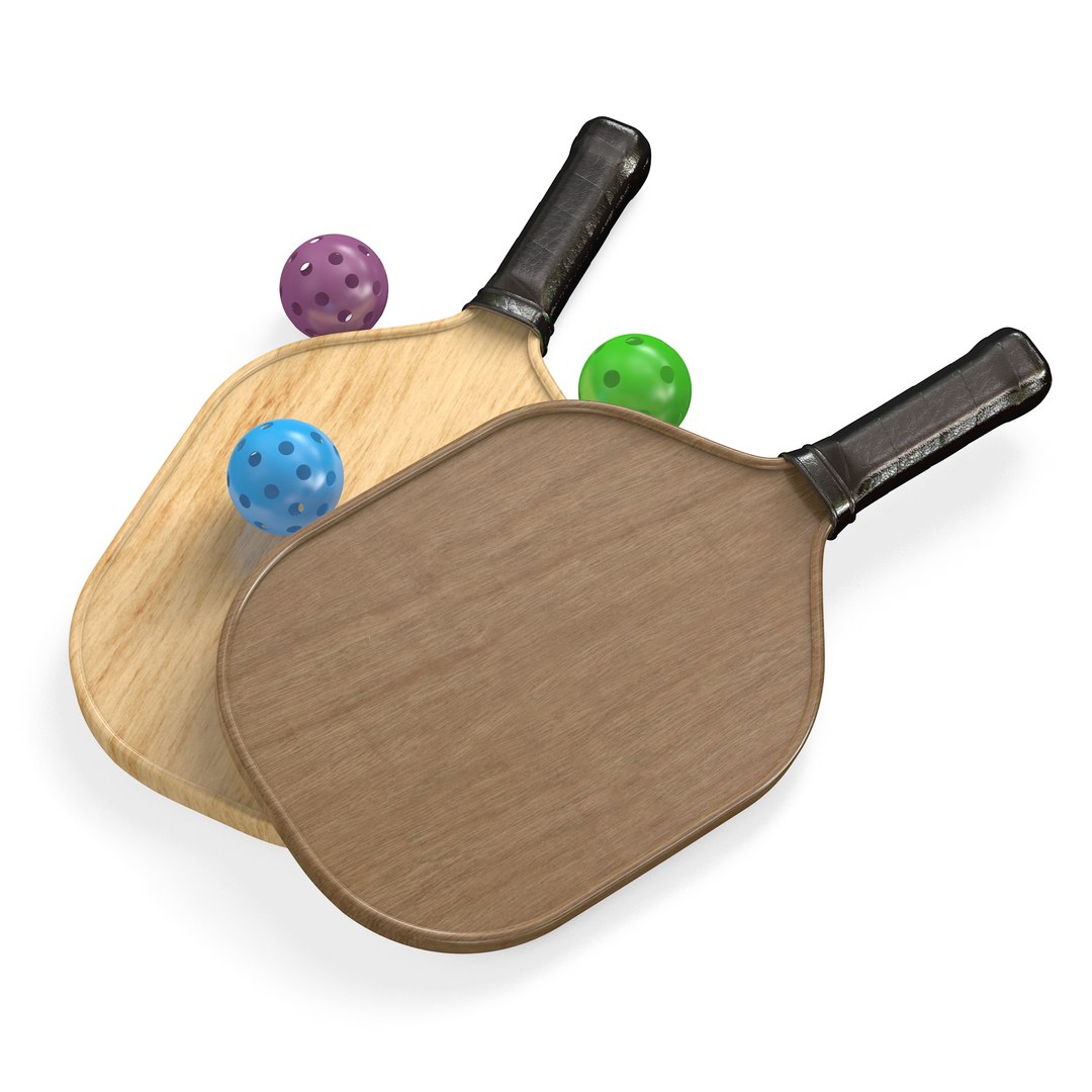 Pickleball Set Paddle Balls 3D Model - TurboSquid 2152026