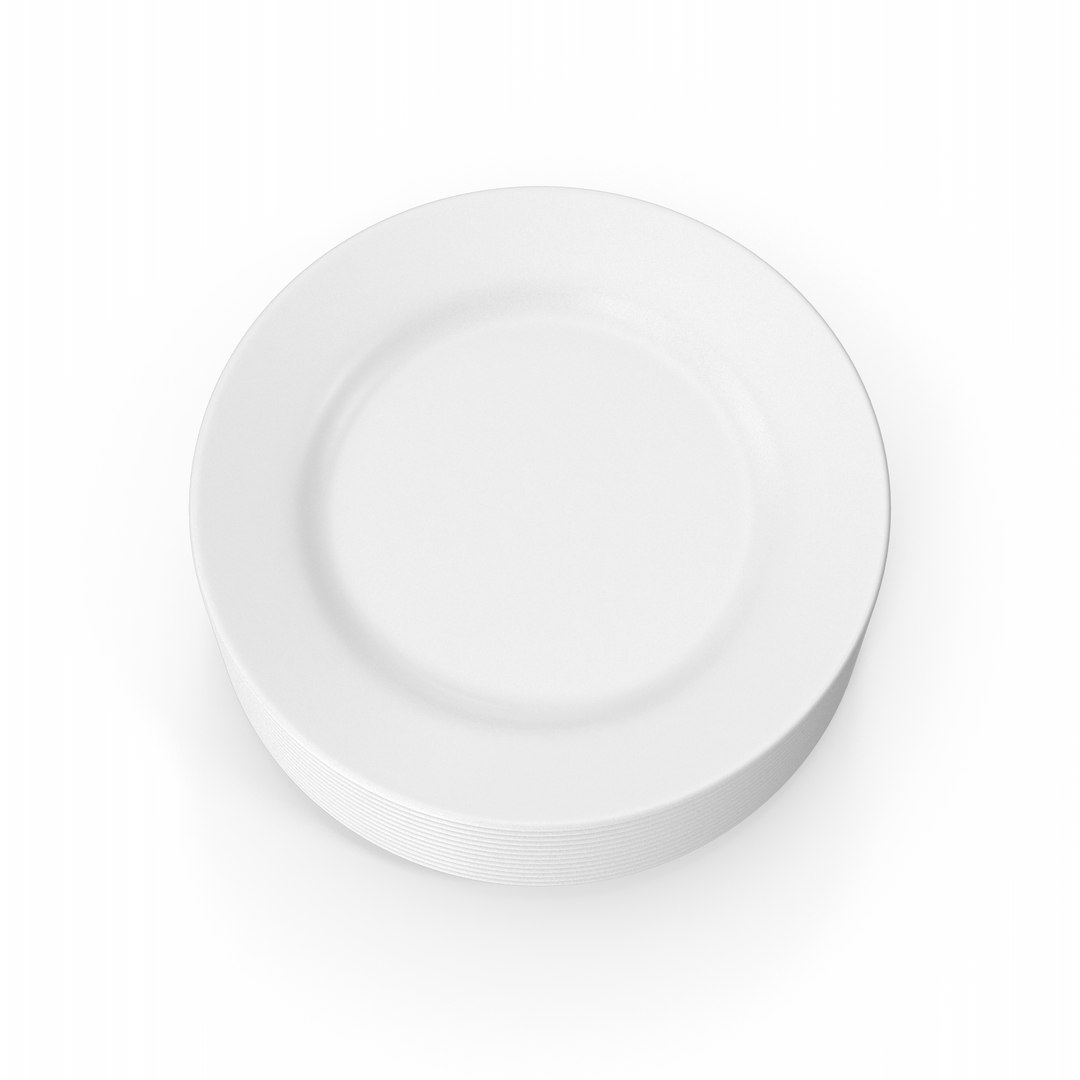 Ceramic Plates Stack 3D - TurboSquid 1881779