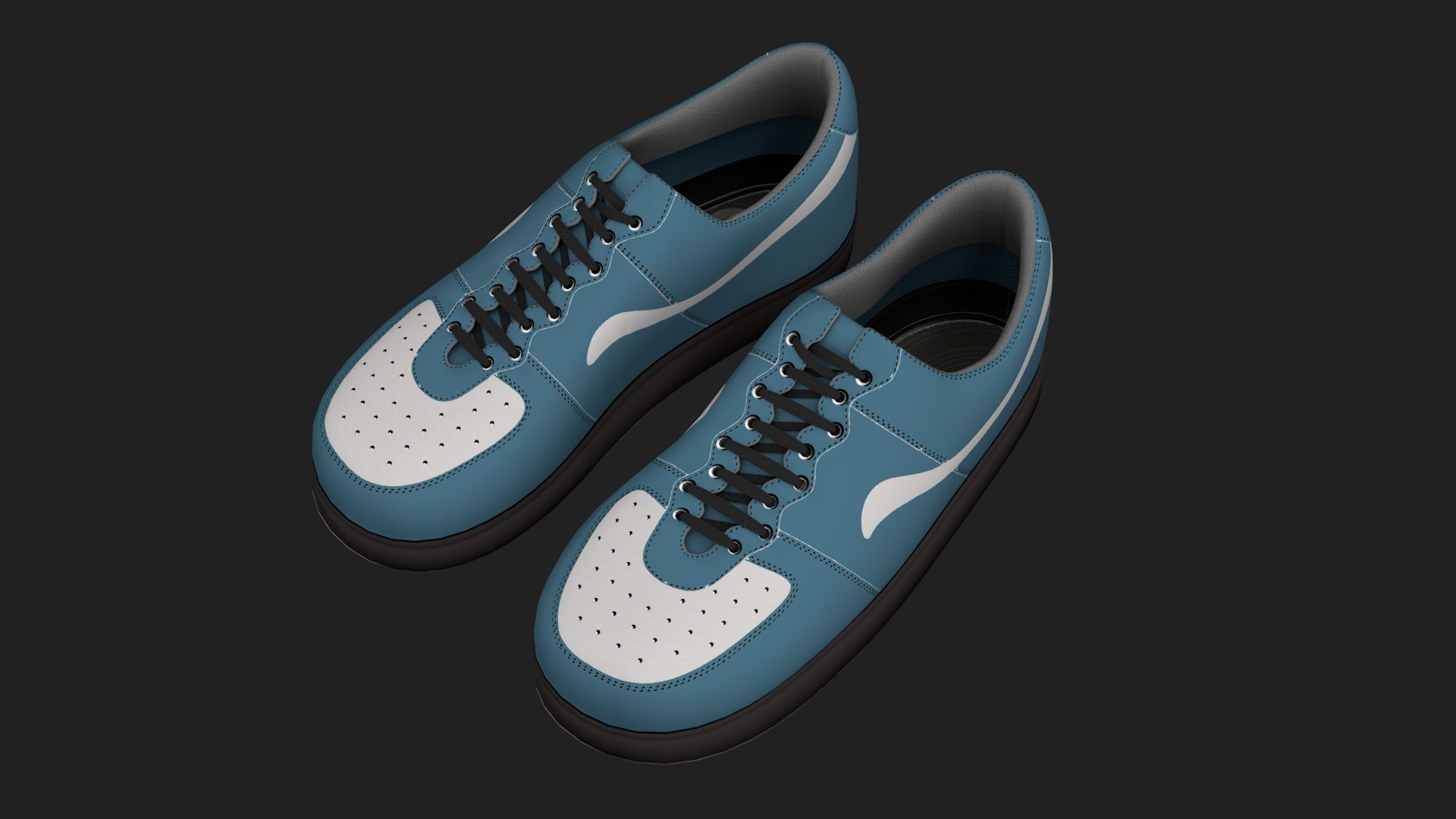 Three Colors Sneakers Shoes Footwear 3D - TurboSquid 2219855