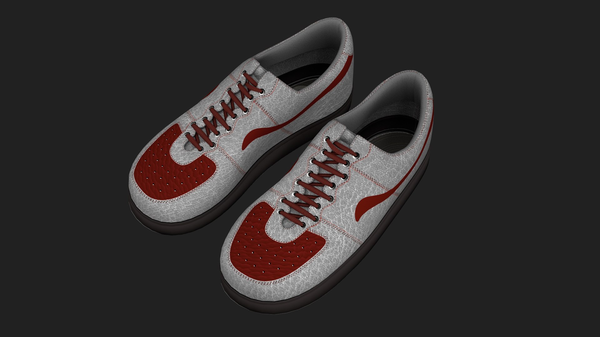 Three Colors Sneakers Shoes Footwear 3D - TurboSquid 2219855