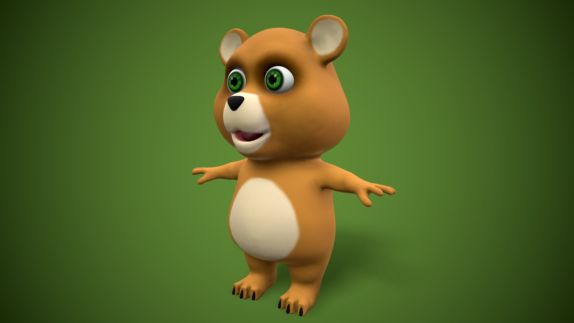 3D model cartoon teddy - TurboSquid 1814028