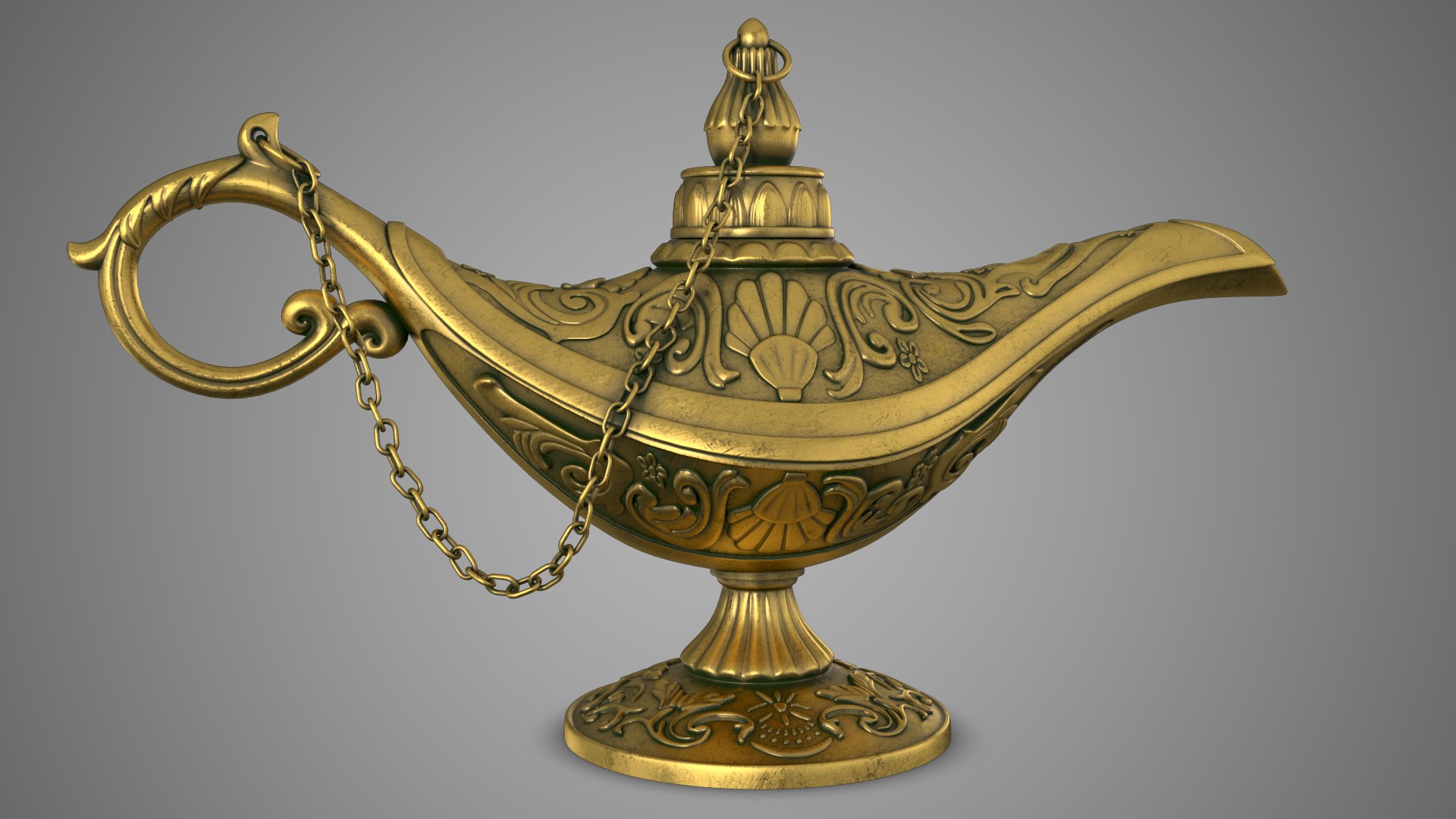 3d Model Aladdin Lamp