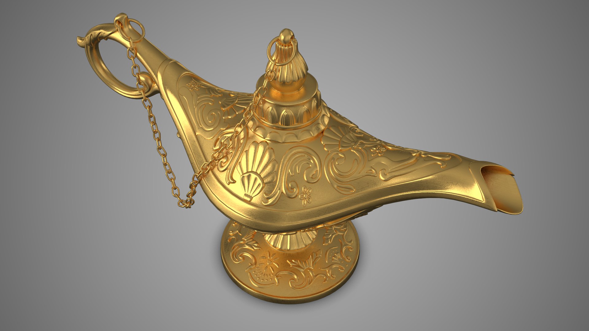 3d Model Aladdin Lamp