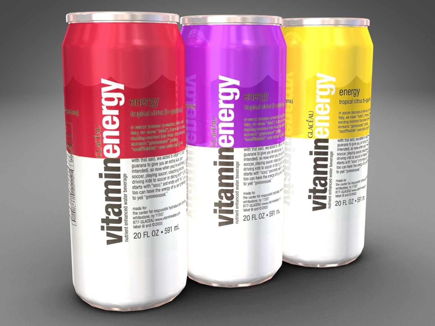 3d Model Of Cans Vitamin Energy