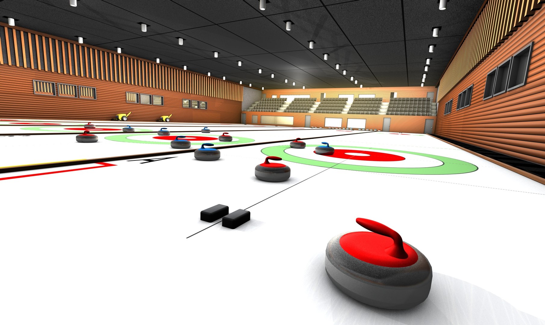 3d Model Curling Stadium Club