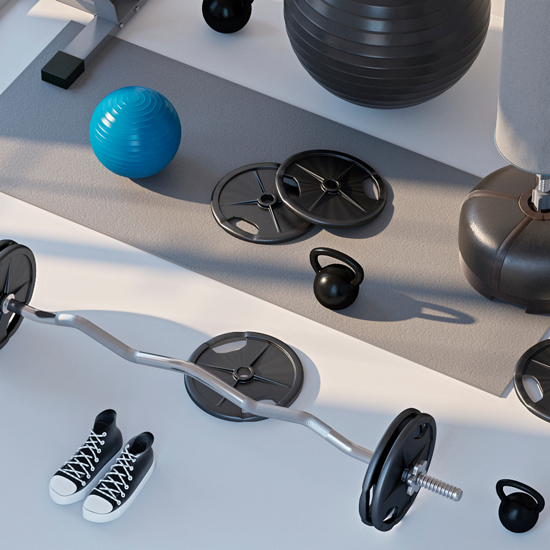 Home gym 3D model - TurboSquid 1724994