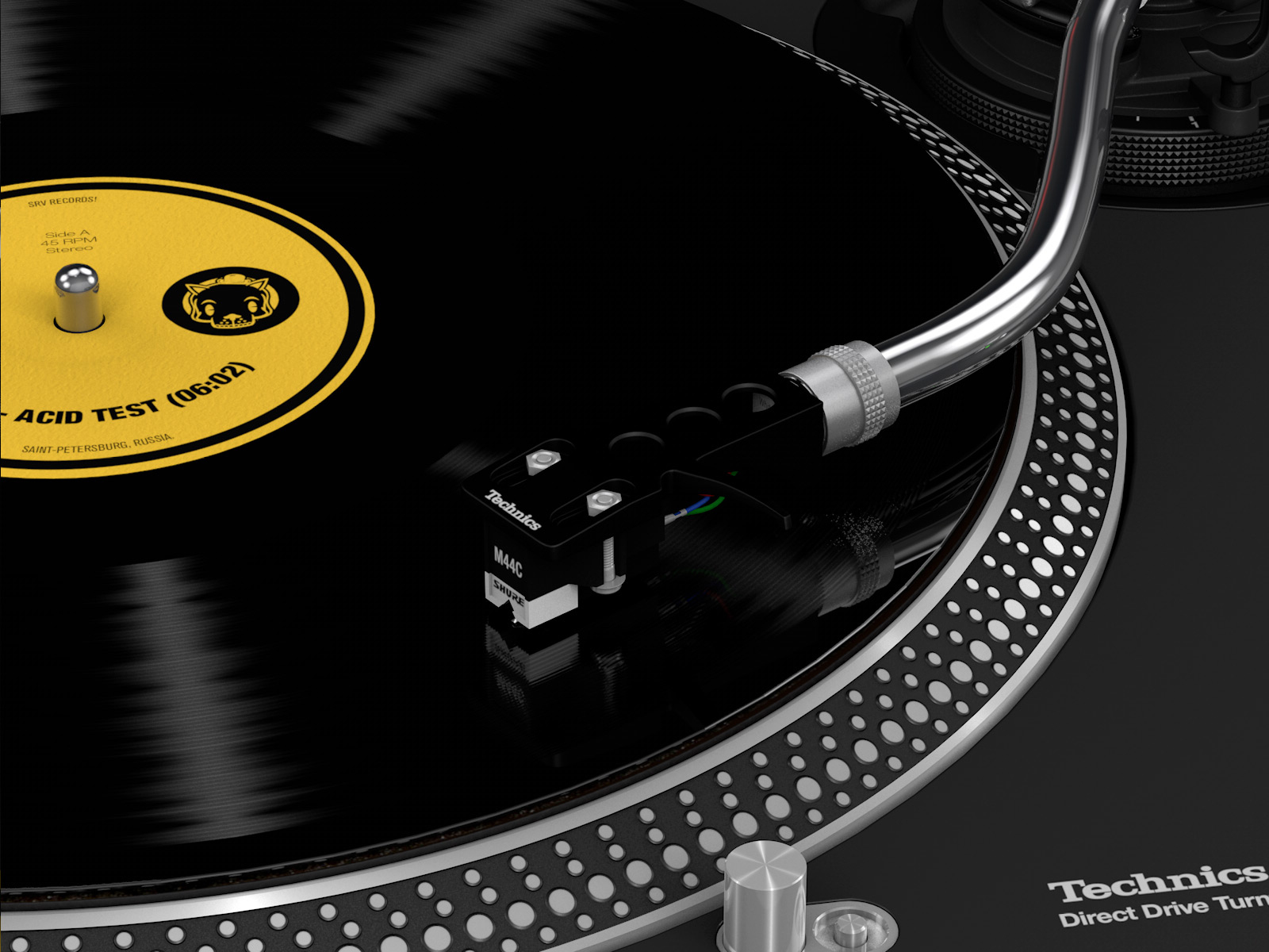 modelo 3d Technics SL-1210MK2 (Rigged) - TurboSquid 1030846