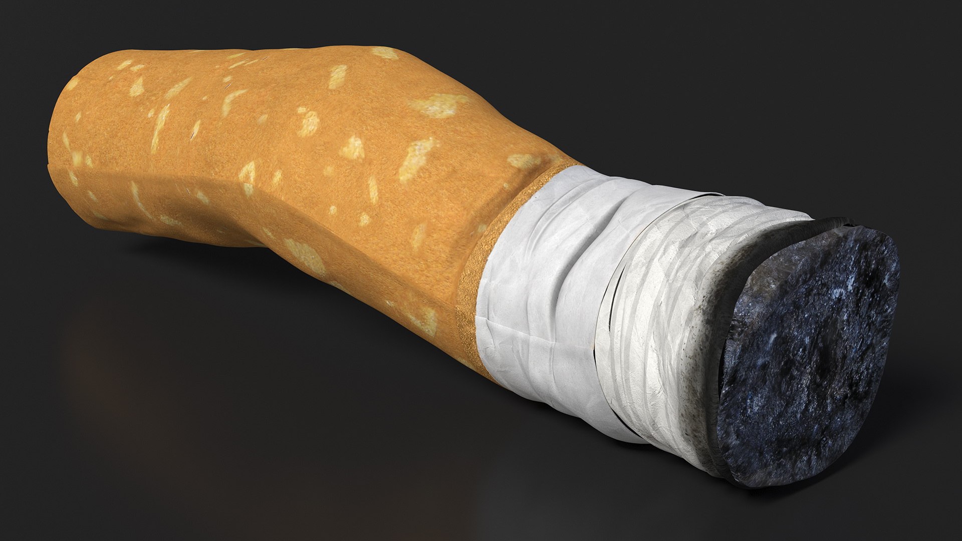 3D Realistic Used Cigarette Butt - TurboSquid 2232878
