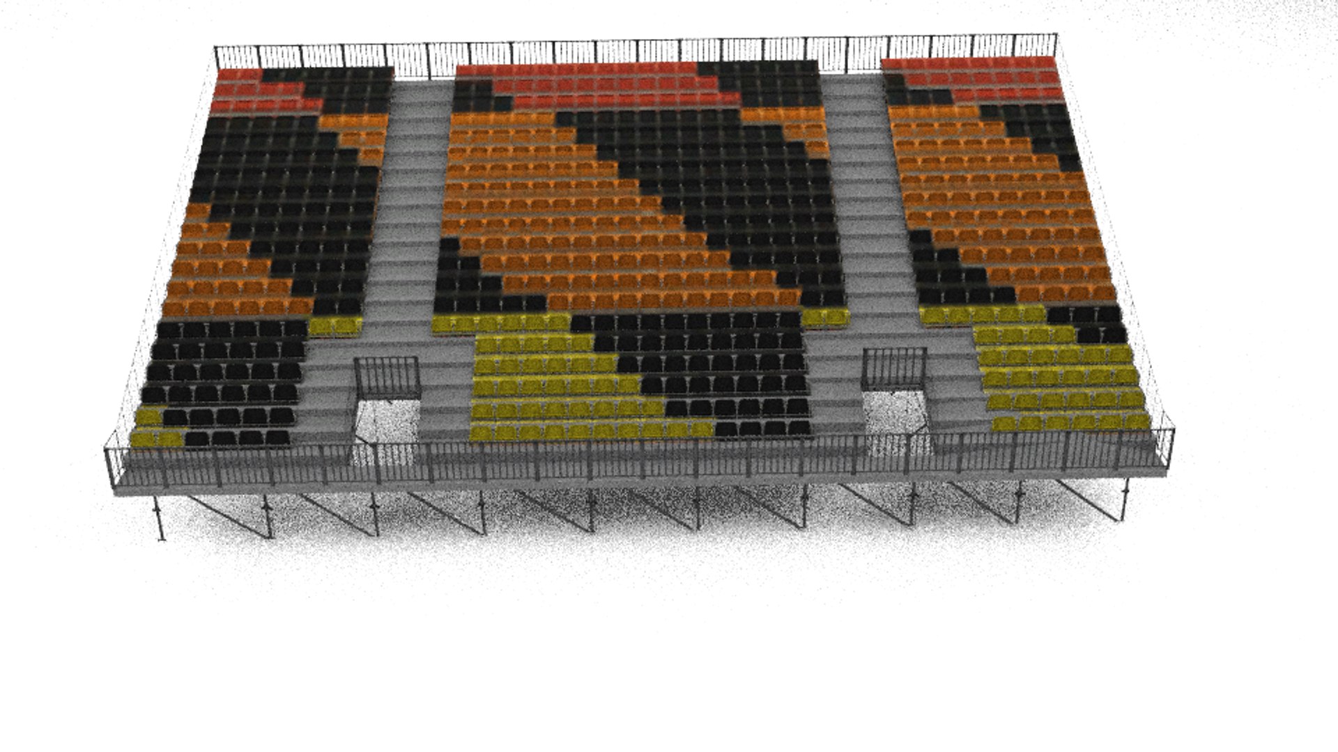 Fan Grandstand 3d Model