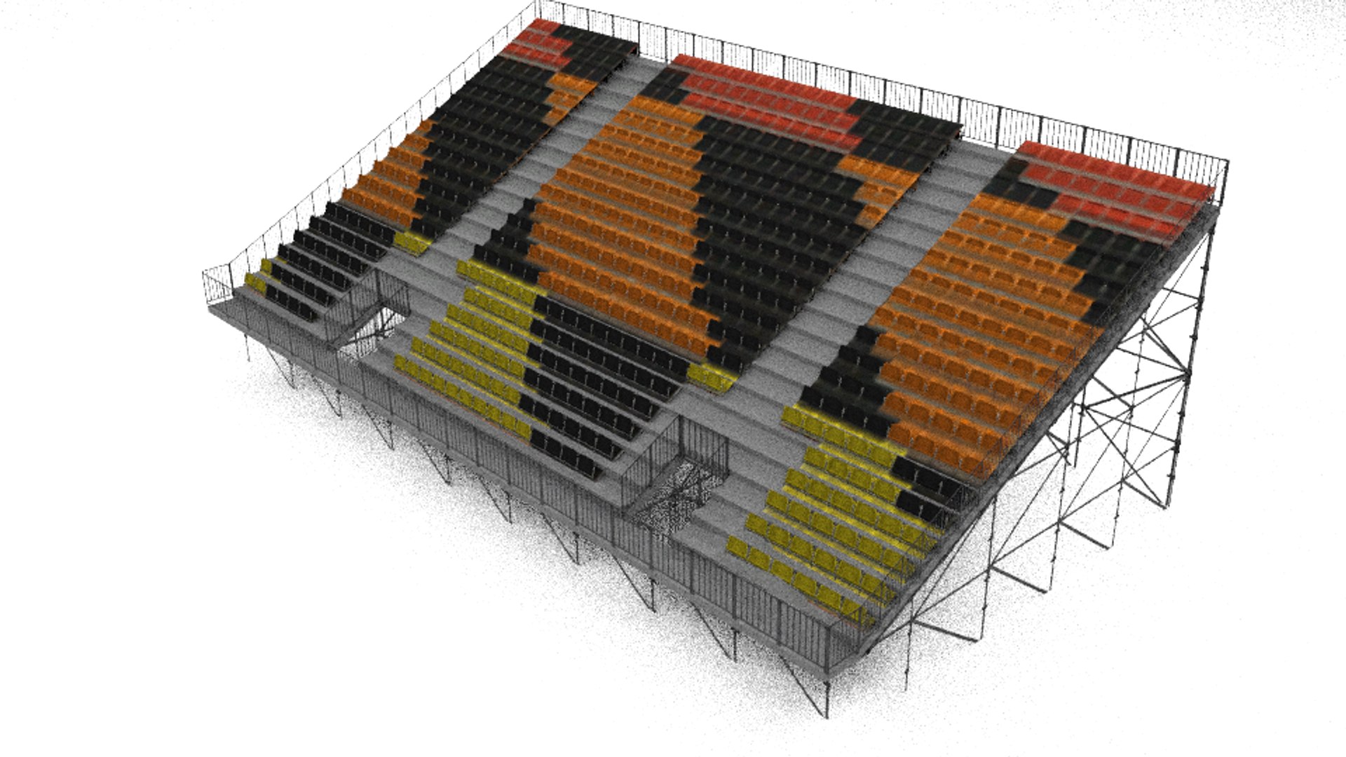 Fan Grandstand 3d Model