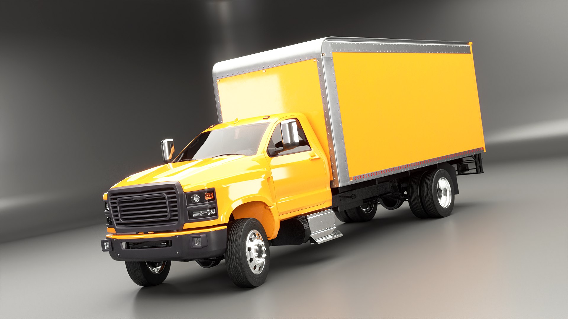 3D Generic Light Duty Box Truck - TurboSquid 2186110