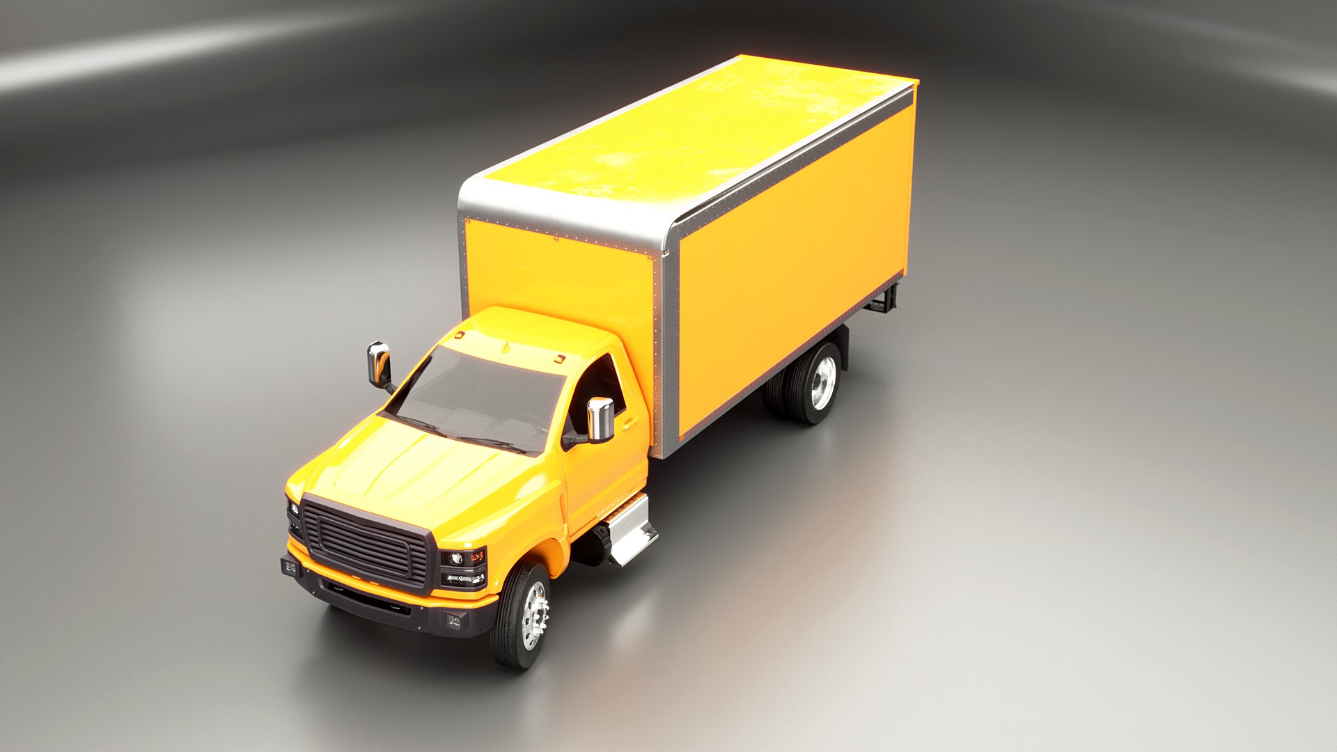 3D Generic Light Duty Box Truck - TurboSquid 2186110