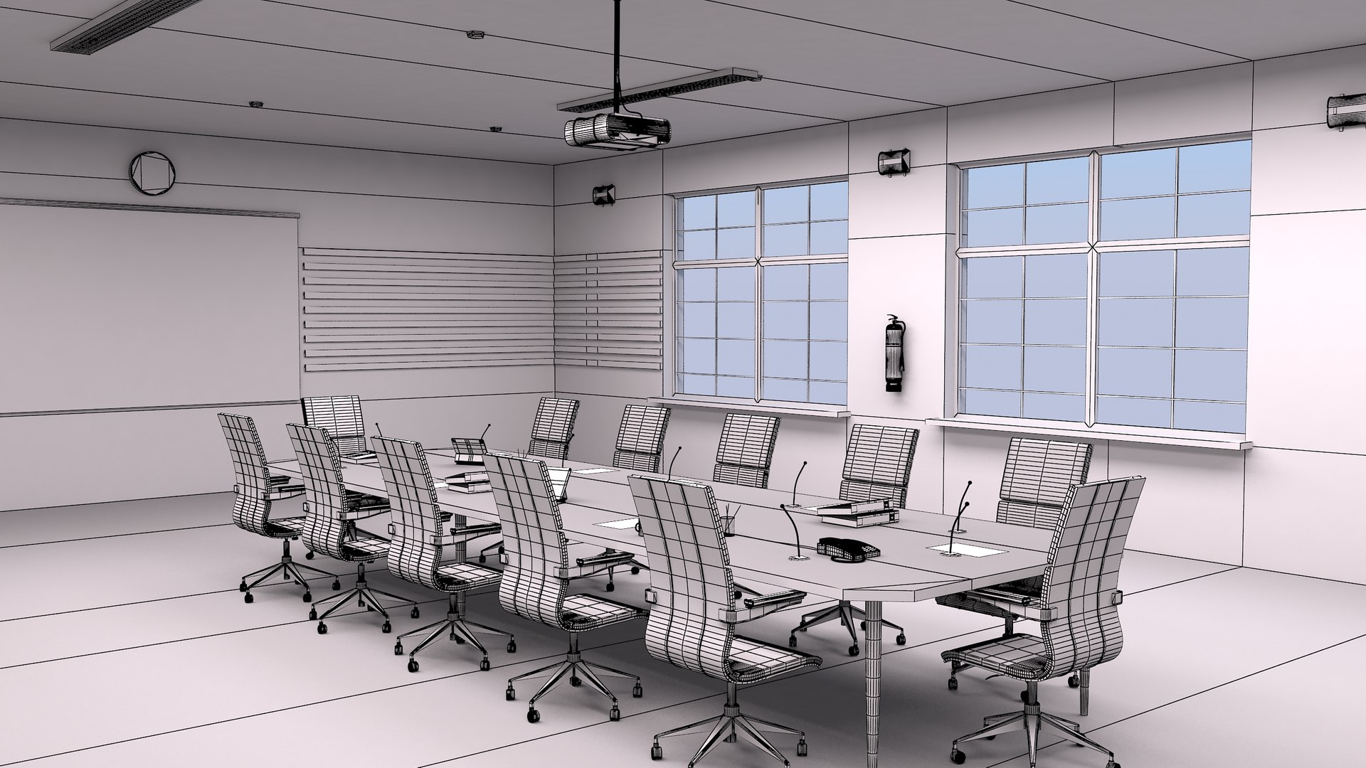 3D conference room - TurboSquid 1697536